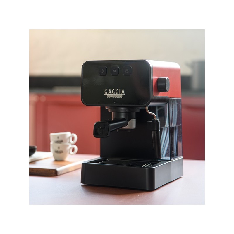 Machine à café ESPRESSO STYLE LAVA RED GAGGIA EG2111/03 + 1 Kg de café ...
